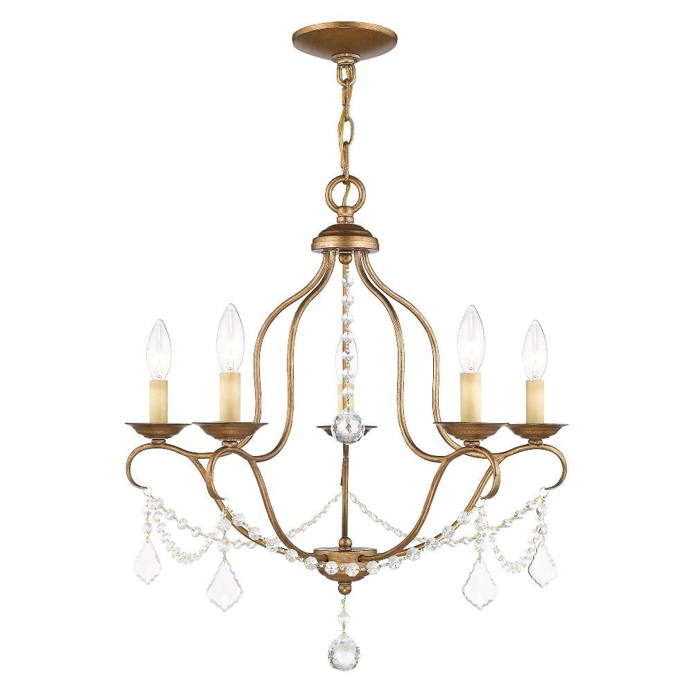 Livex Lighting Chesterfield Chandelier in Antique Gold Leaf - Walmart.com