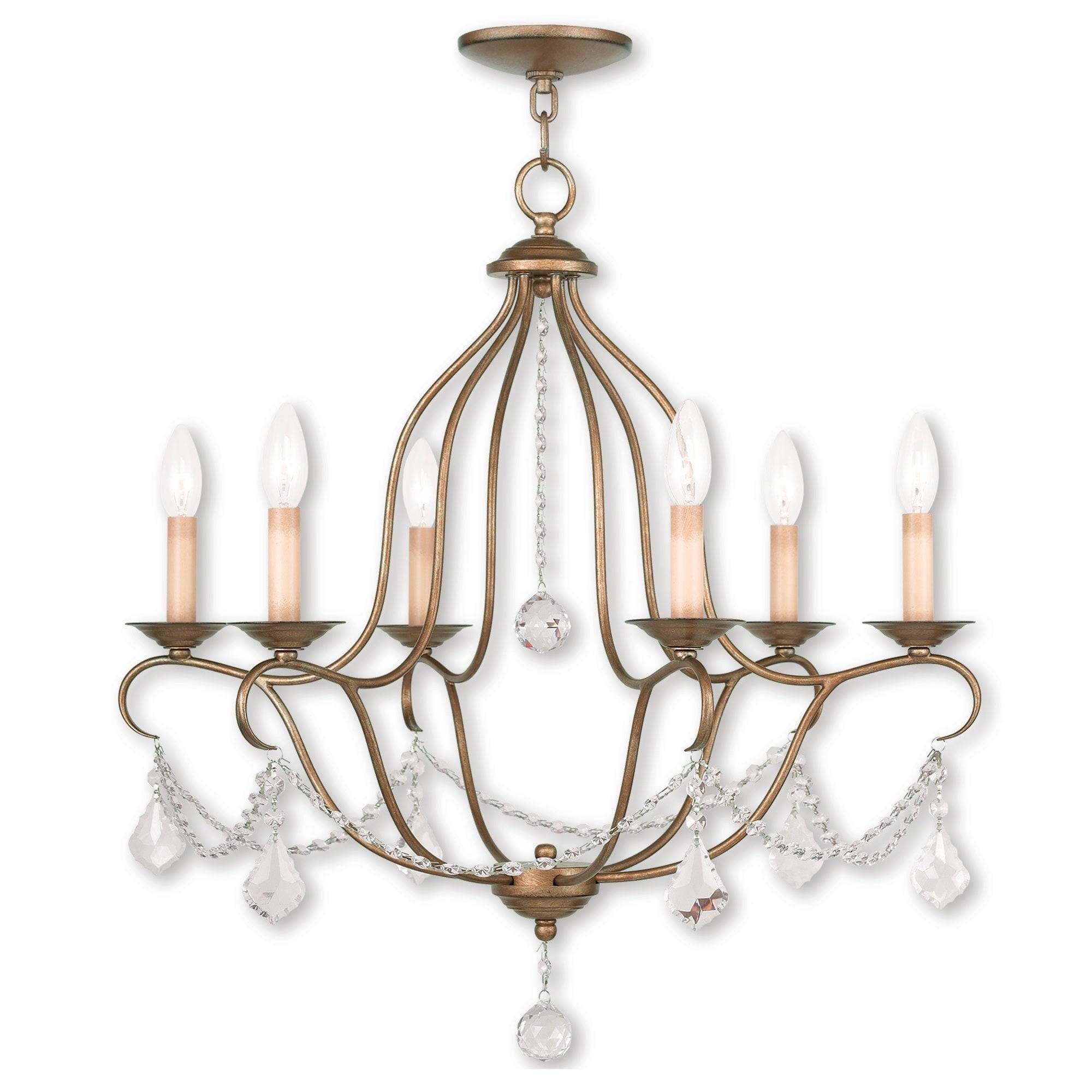 Livex Lighting - Chesterfield - 6 Light Chandelier in French Country ...