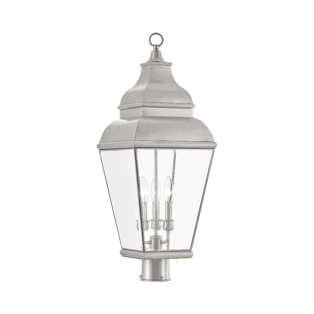 Livex Lighting Exeter 3 Light Post-Top Lanterm - Walmart.com Livex Lighting Exeter 3 Light Post-Top Lanterm - Walmart.com