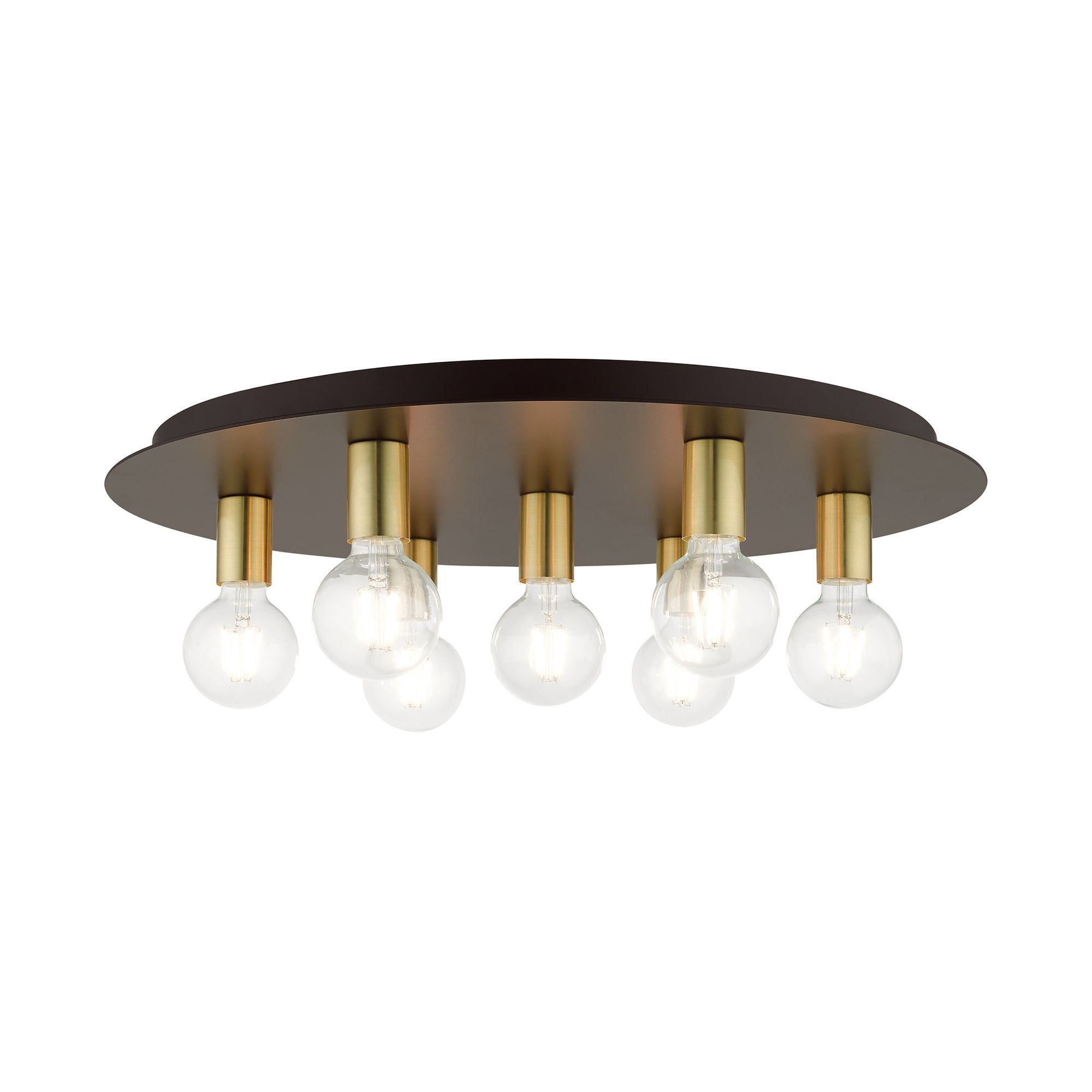 Livex Lighting - Hillview - 7 Light Flush Mount in Contemporary Style ...