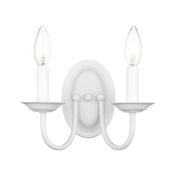 Livex Lighting Williamsburgh Wall Sconce in White - Walmart.com