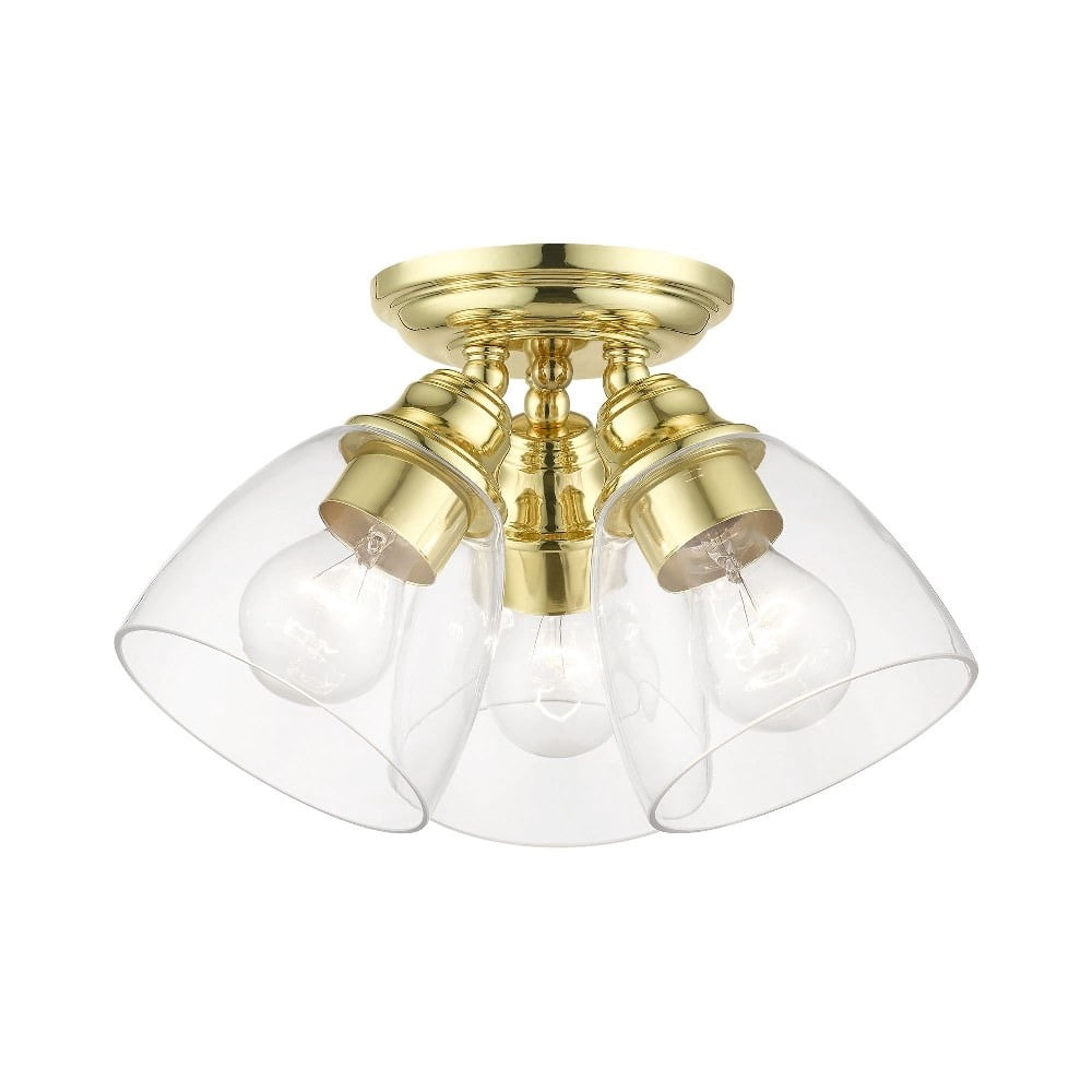 Livex Lighting - Montgomery - 3 Light Flush Mount in New Traditional ...