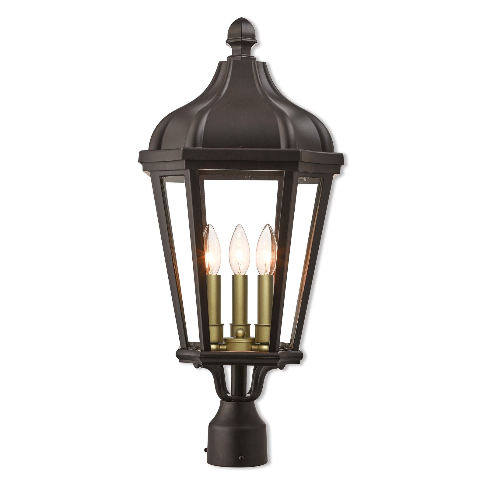 Livex Lighting Morgan 3 Light Outdoor Post Top Lantern - Walmart.com
