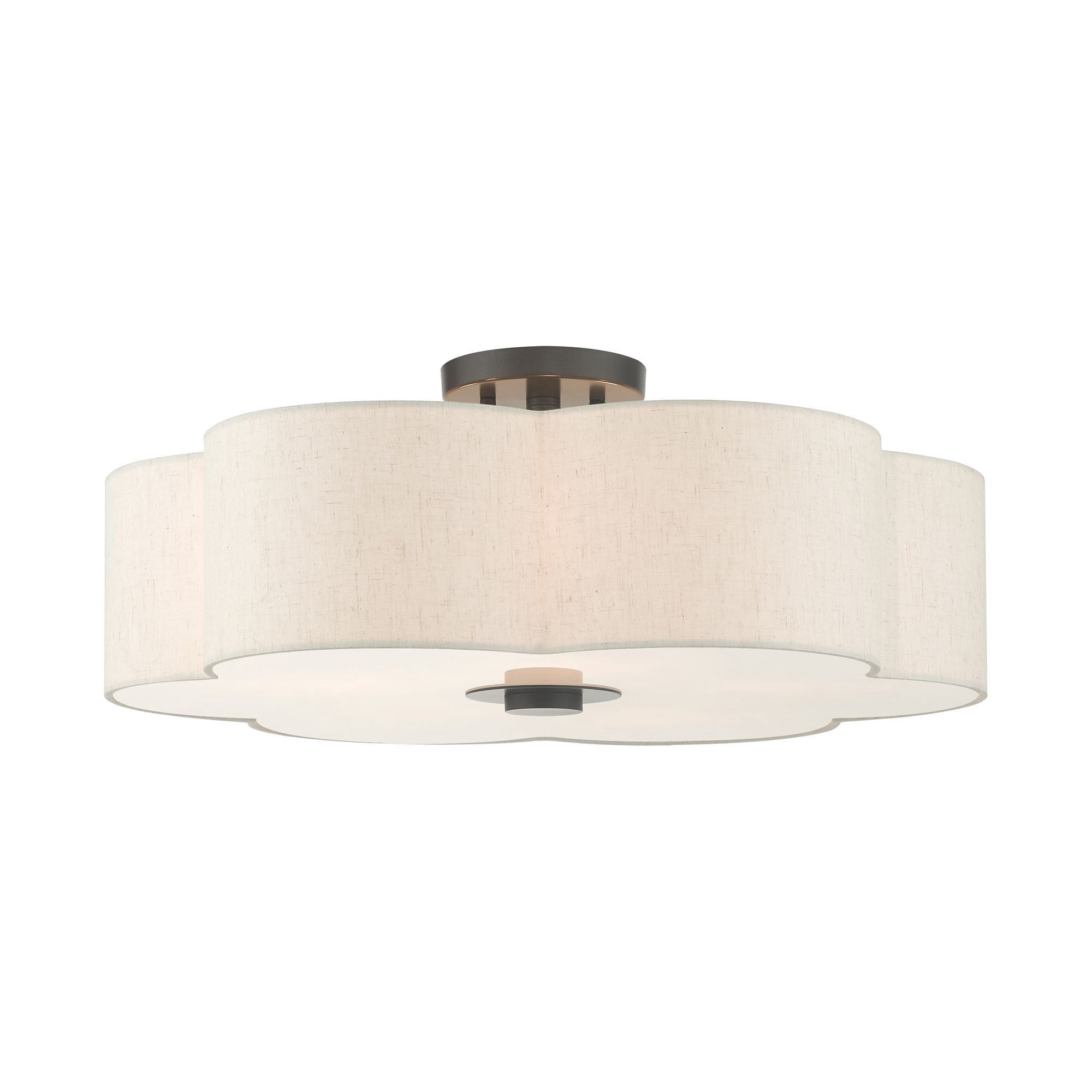 Livex Lighting Solstice 5-Light Semi-Flush Mount, French Country Style ...