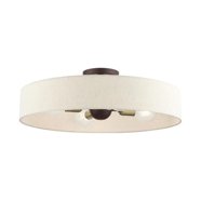 Livex Lighting Coronado Ceiling Mount in Antique Brass - Walmart.com