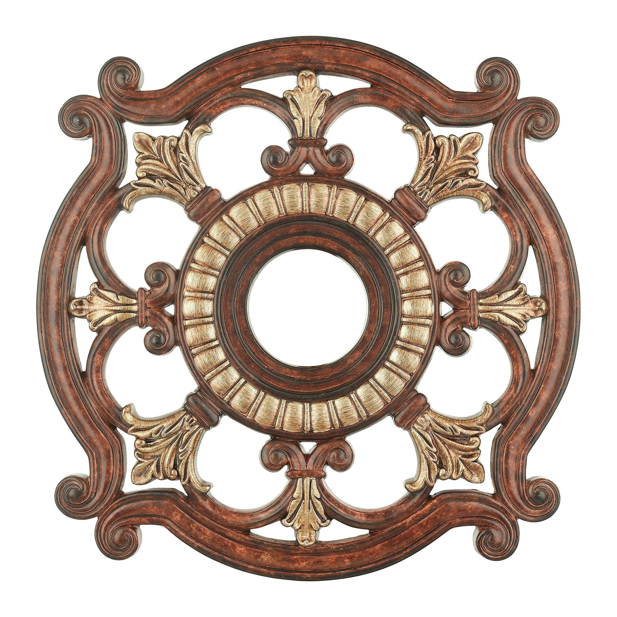 Livex Lighting Ceiling Medallion in Verona Bronze with Aged Gold Leaf ...