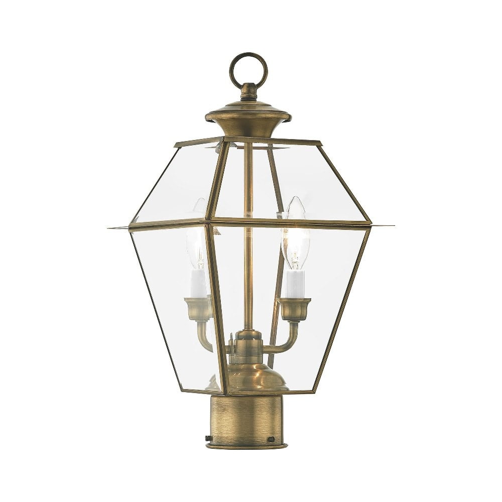 Livex Lighting Westover 2 Light Outdoor Post Lantern - Walmart.com