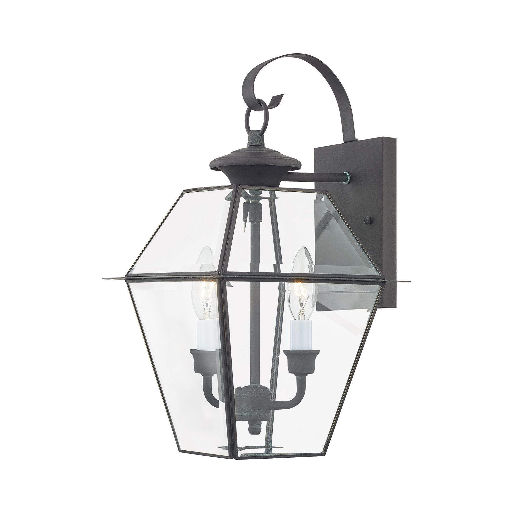 Livex Lighting Westover 2 Light Outdoor Wall Lantern in Charcoal ...