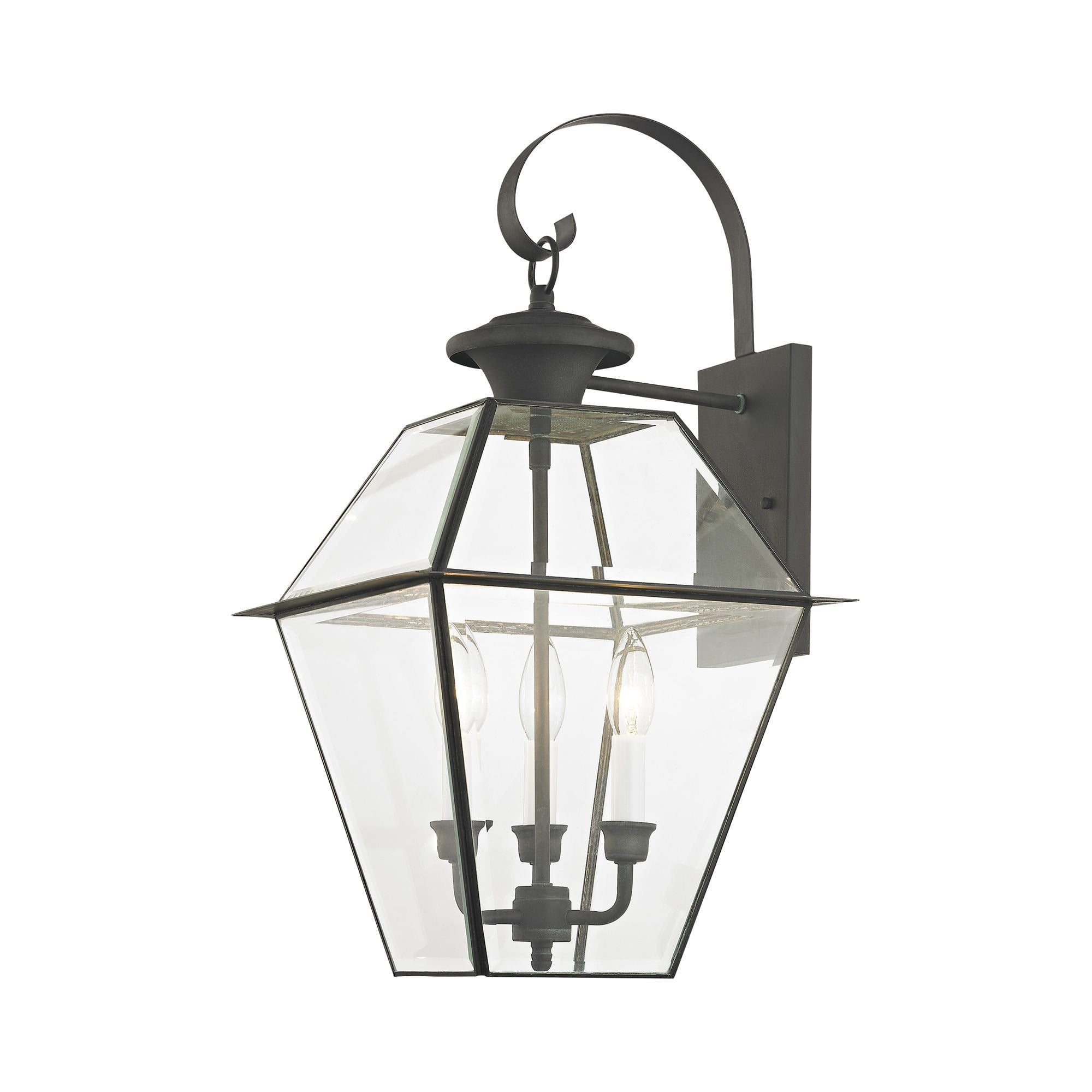 Livex Lighting Westover Outdoor Wall Lantern in Charcoal - Walmart.com