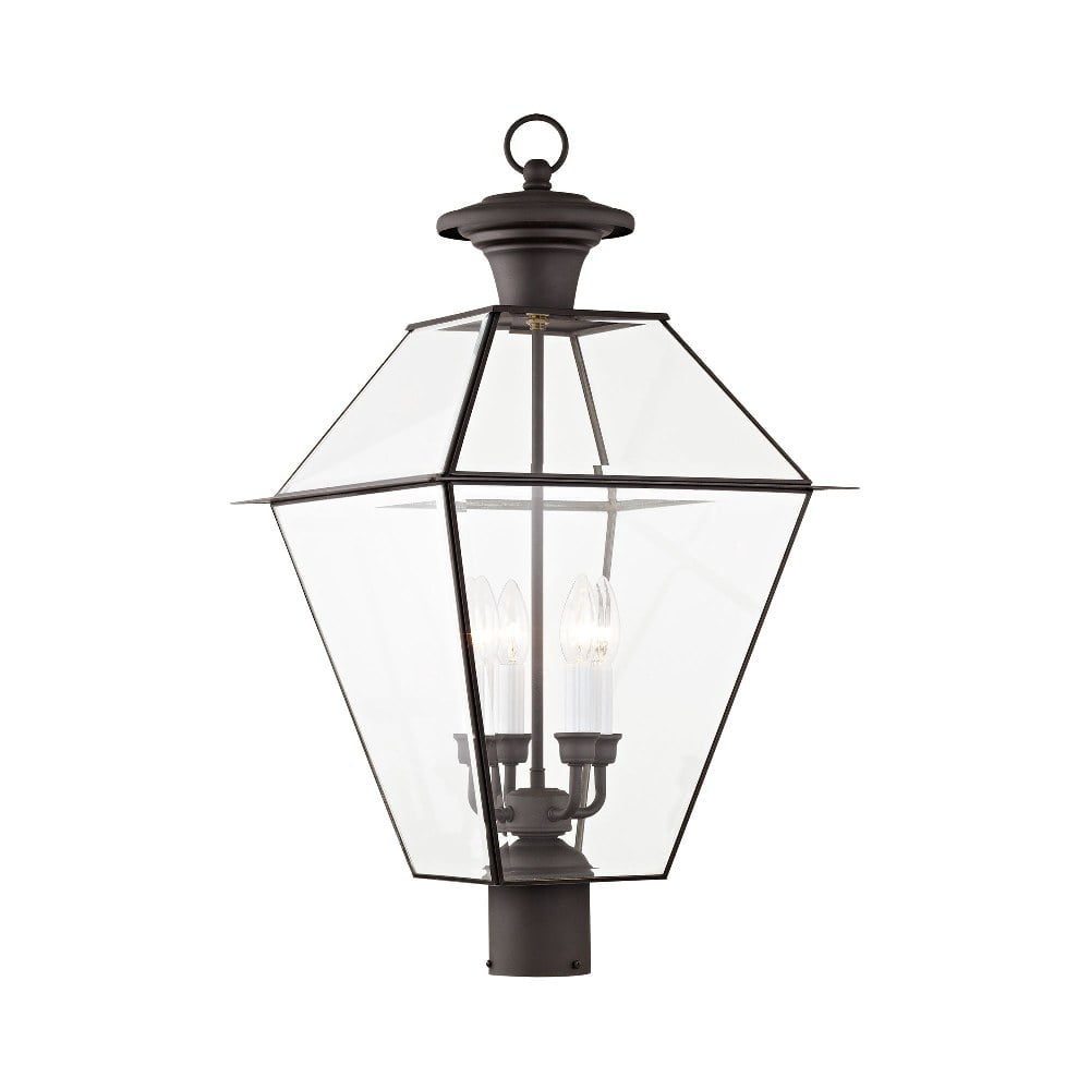 Livex Lighting Westover 4 Light Outdoor Post Lantern - Walmart.com