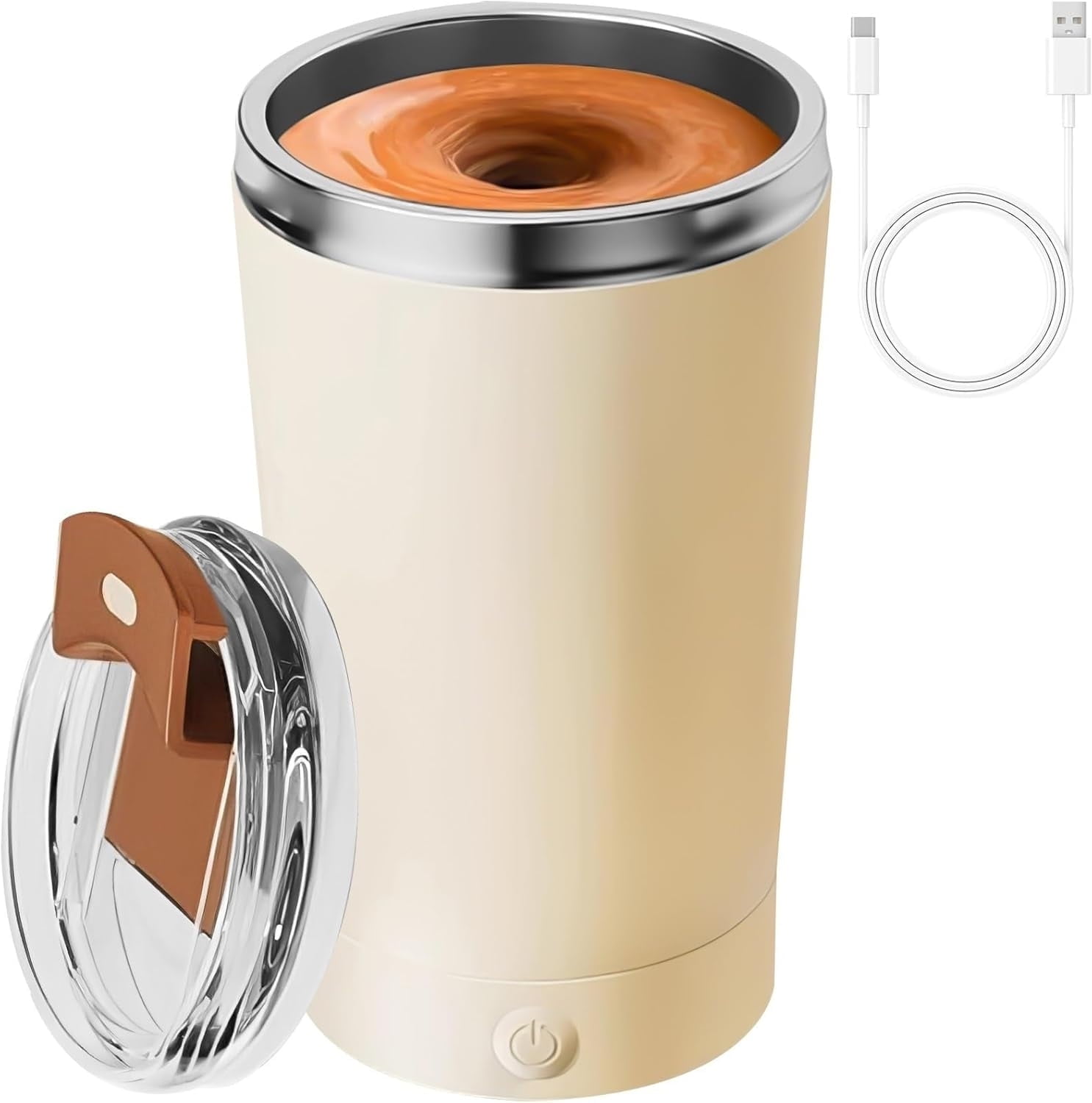 Livhil 13.5 Oz Self Stirring Mug with Lid Electric High Speed Mixing ...