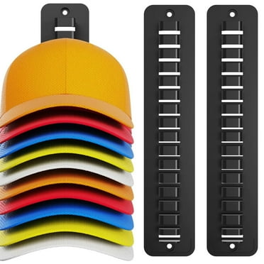 2-Pack Baseball Hat Organizer, Strong Adhesive Wall Mount Hat Rack ...