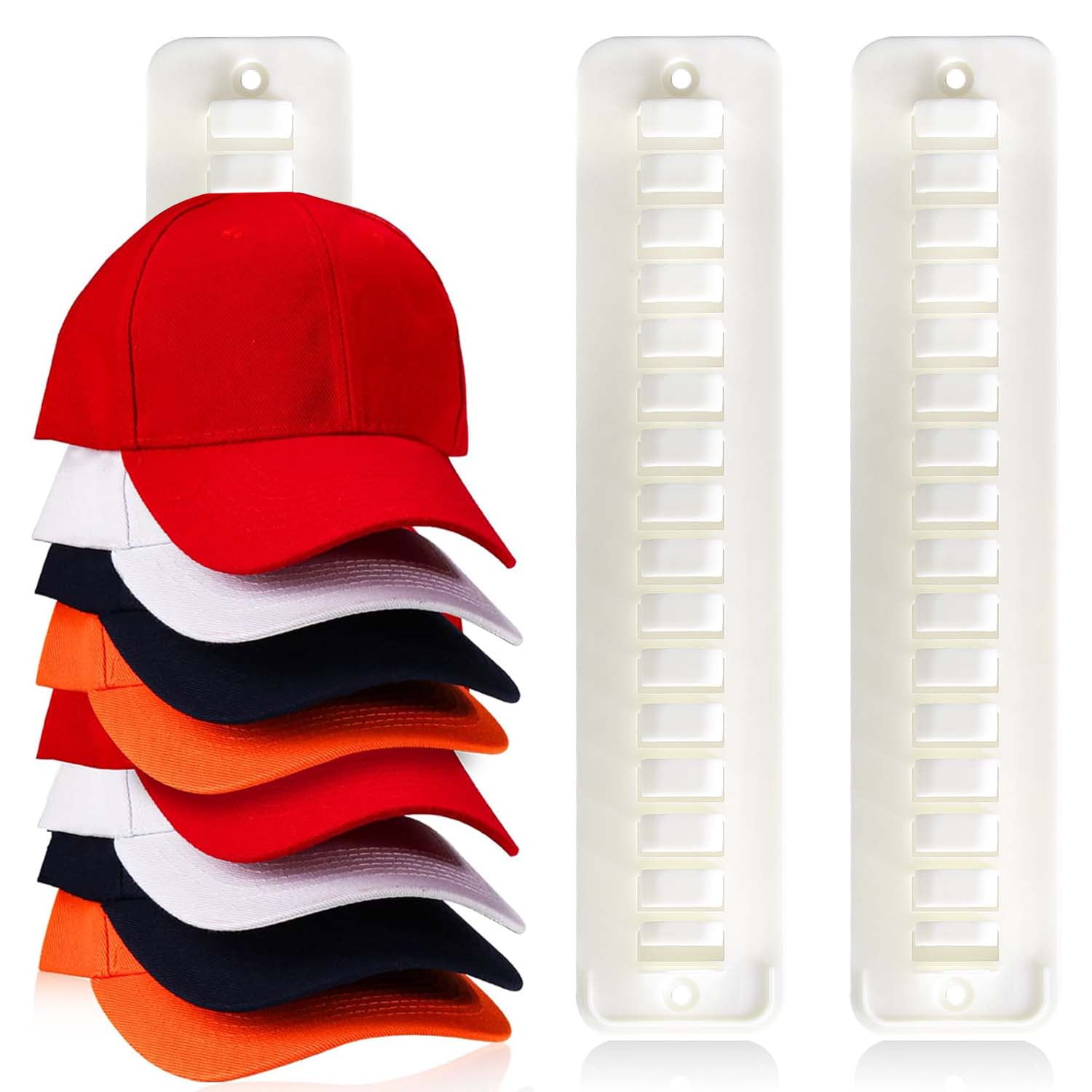 Livhil 2 Pack Hat Organizer for Baseball Caps, Plastic Hat Rack for The ...