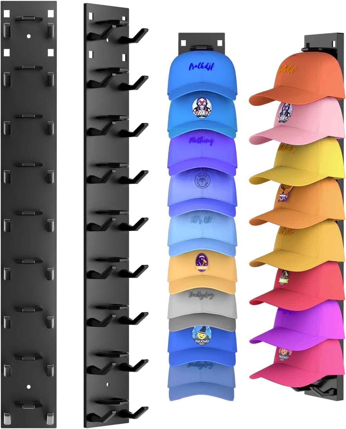 Livhil 2 Pack Hat Rack for Baseball Caps, Hat Organizer Display Holder ...