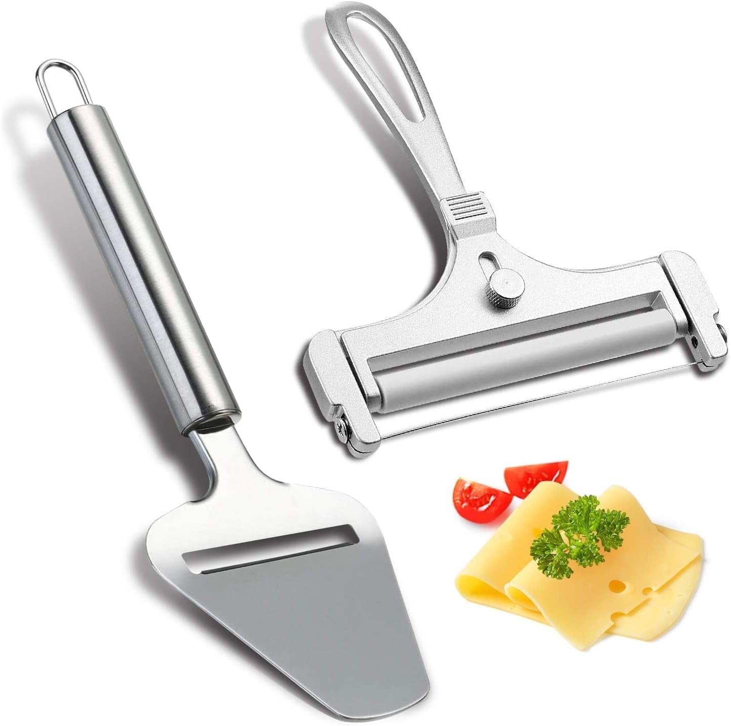 Livhil Stainless Steel Cheese Slicer, Adjustable Wire Cutter, Cheese ...