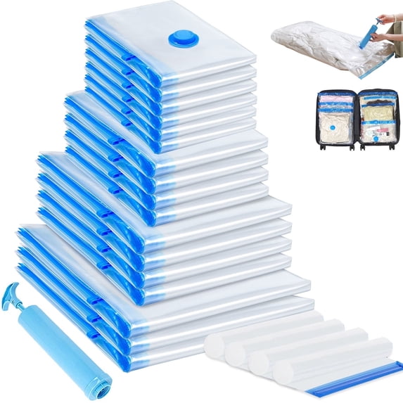 Livhil Vacuum Storage Bags, 21 Combo Sizes, Space Saver Bags with Hand ...
