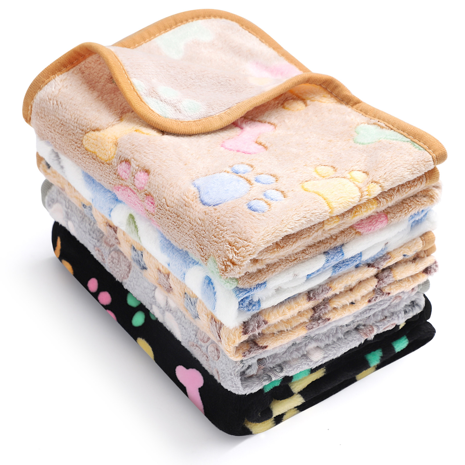 Luxmo 3 Pack Cat Dog Puppy Blanket Soft Pet Bed Cushion Warm Sleep Mat ...