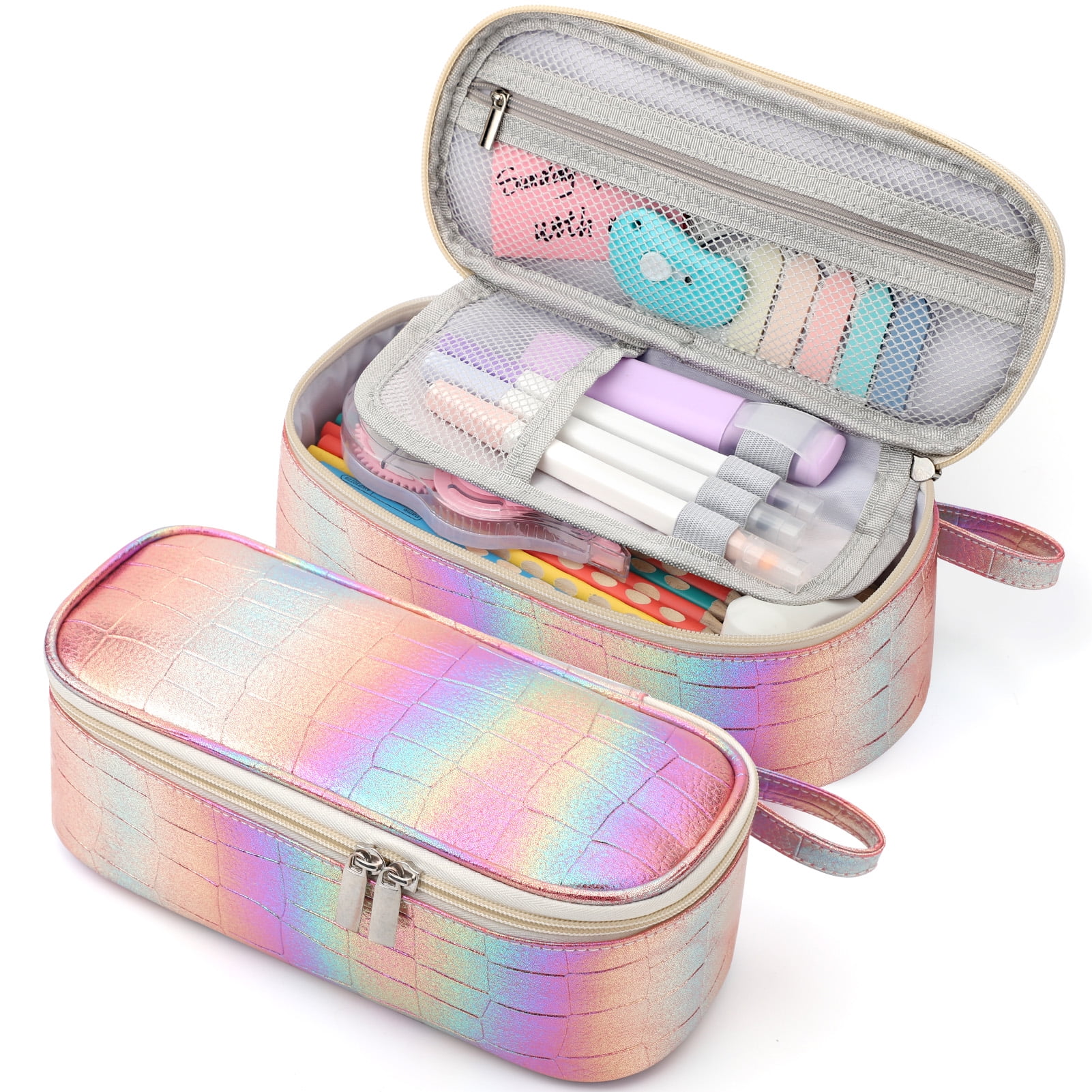 Livhil Big Girly Teen Pencil Case - Large Capacity Pouch for Girls ...