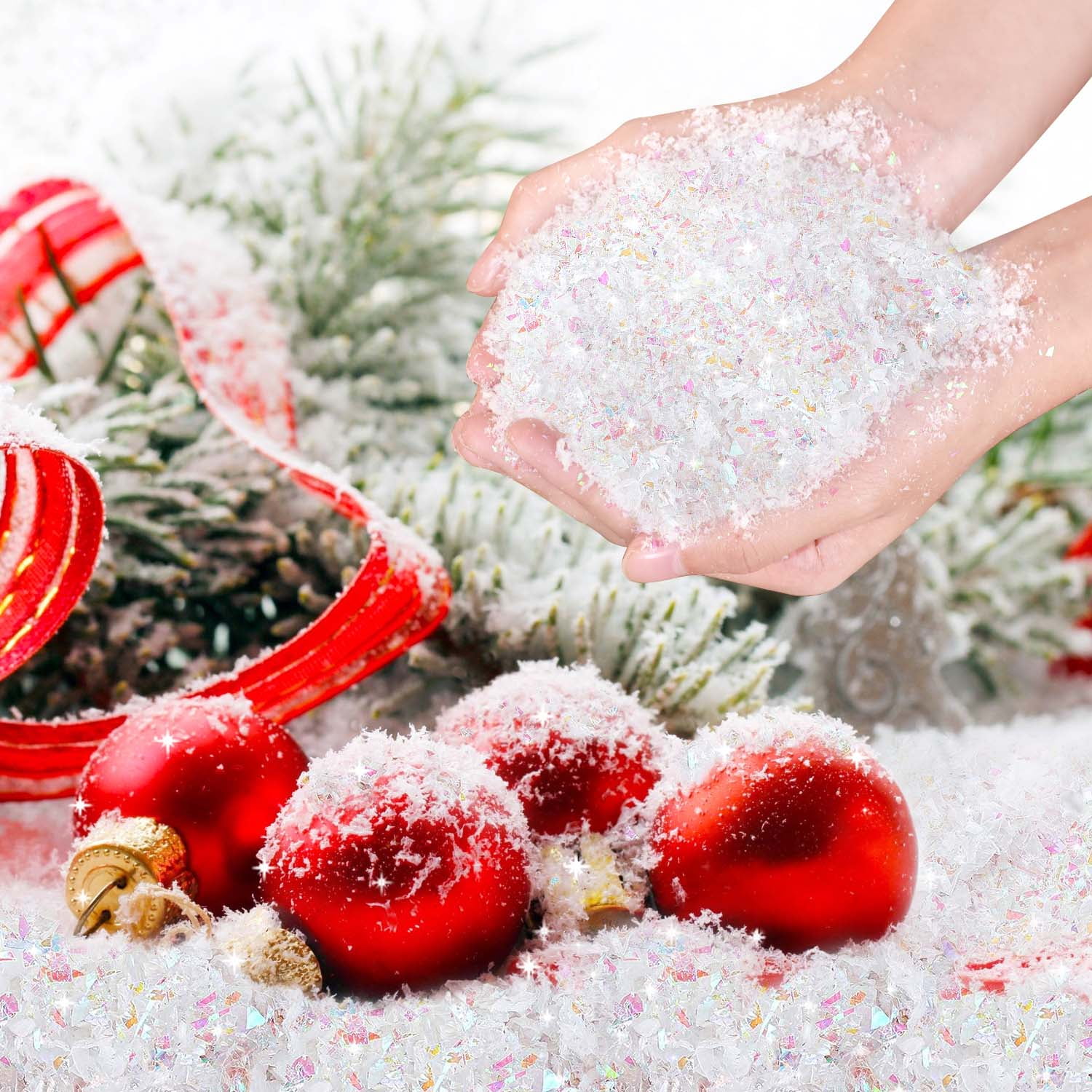 Ayieyill Fake Snow Christmas Decoration, Craft Artificial Snow Flake ...