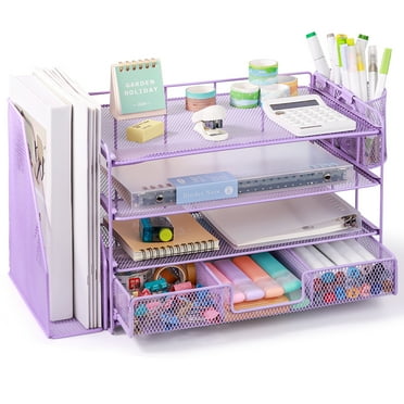 YOYTOO Desk Shelf Organizer, 2 Tier Desktop Organizers Storage Shelves ...