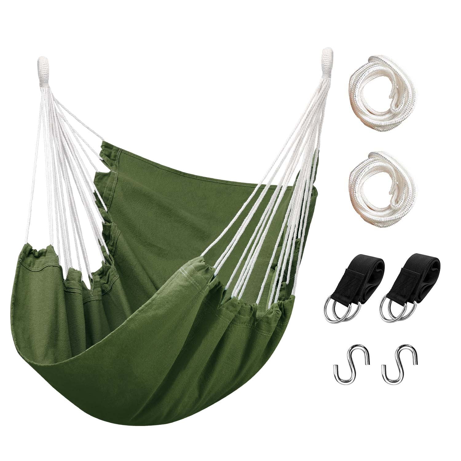 Livhil Indoor/Outdoor Hammock Swing Chair, Hanging Rope Chair, 330 lbs ...