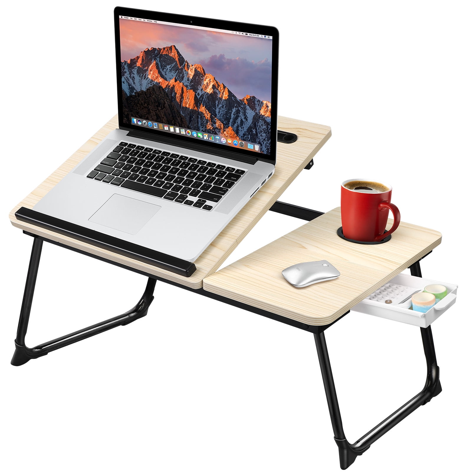 Livhil 23Inch Extra Large Portable Laptop Desk, Foldable Bed Table Tray ...