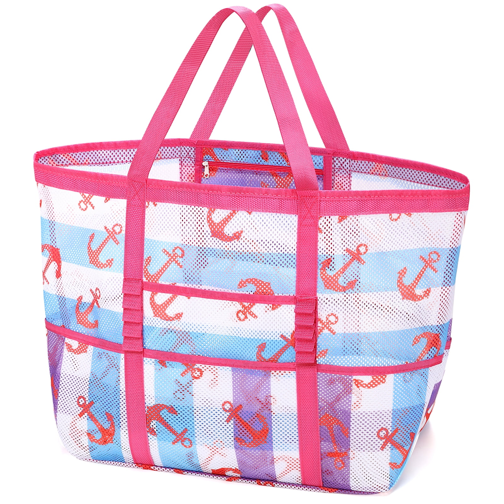 "Livhil Mesh Beach Bag, Waterproof & Sand Proof, Extra Large Tote with ...