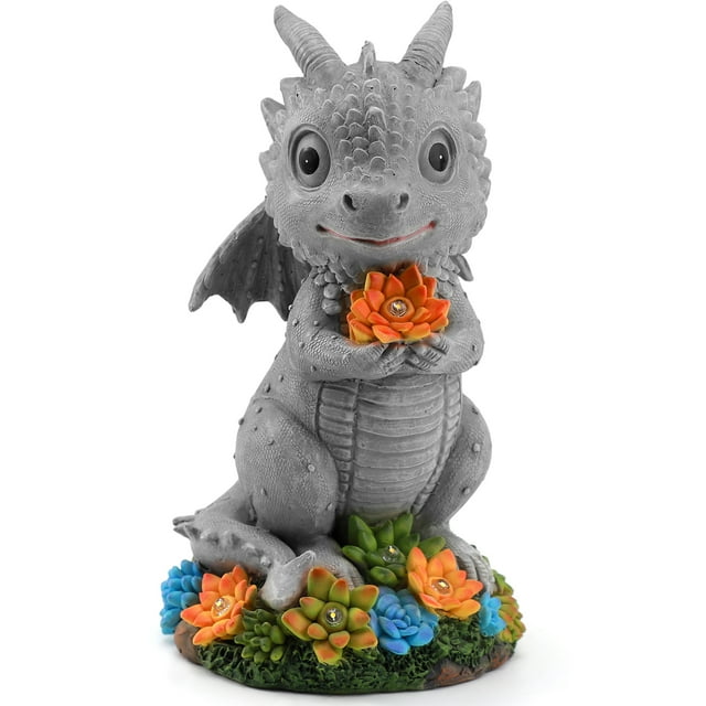 Livhil Outdoor Garden Statues, Solar Animal Garden Statues for Outside ...