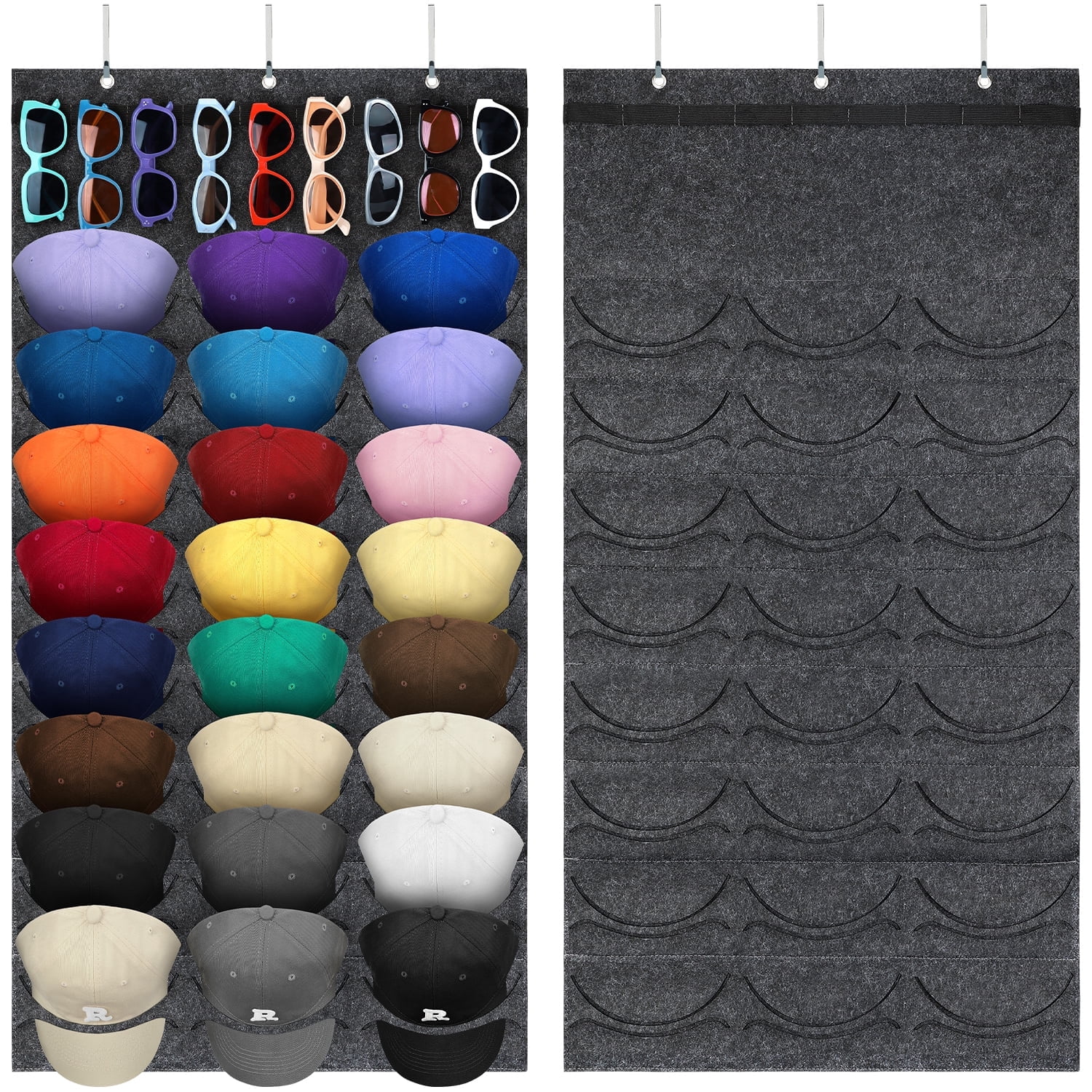 Livhil Over The Door Hat Organizer, Hat Storage for Baseball Cap with ...