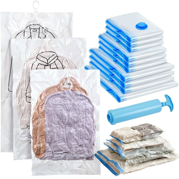 Vacuum Storage Bags for Clothes & Bedding | Hand-Roll Compression ...