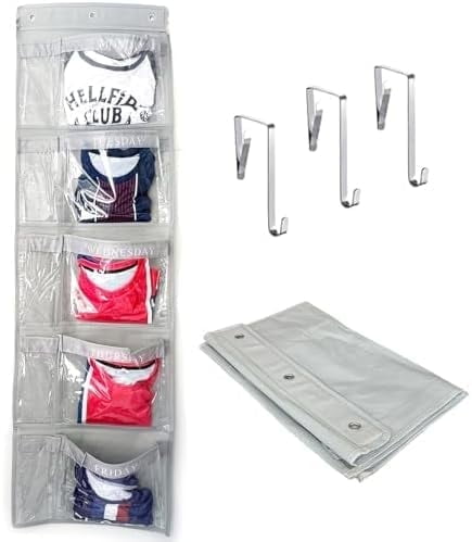 Livhil Hanging Closet Organizer, Weekly Clothes Organizer with Monday ...