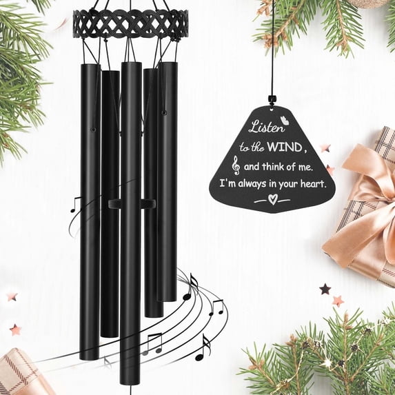 livhil Wind Chimes Outdoor Memorial Wind Chimes Deep Tone 33 Inch ...