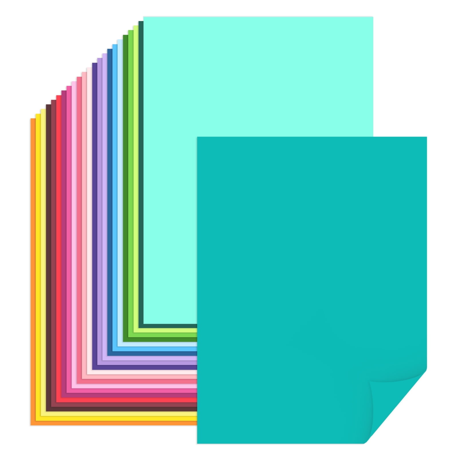 Livholic 120 Sheets Rainbow Construction Paper Colored Card Stock ...