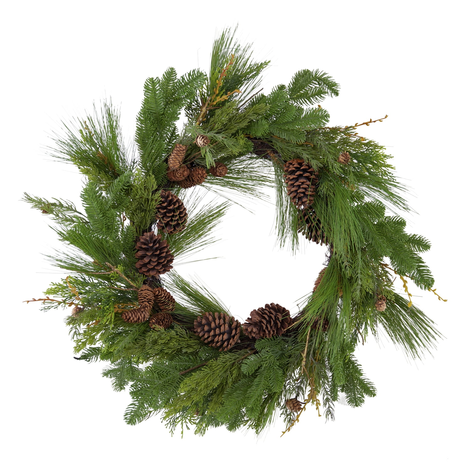 LiviNest 22 Inch Faux Eucalyptus Wreath: Realistic Green & Brown ...