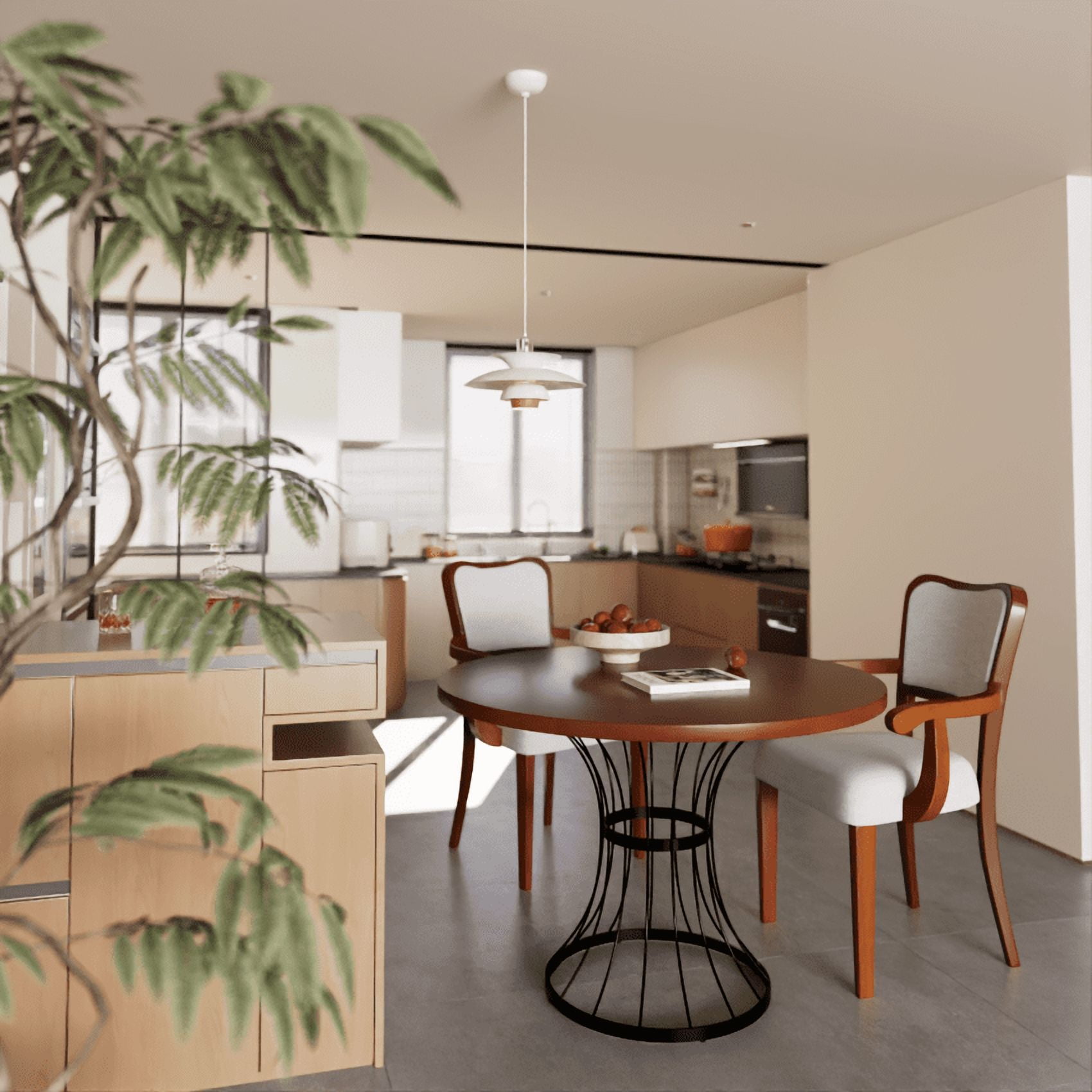 LiviNest 42 Inch Round Dining Table Set: Modern Kitchen Table with ...