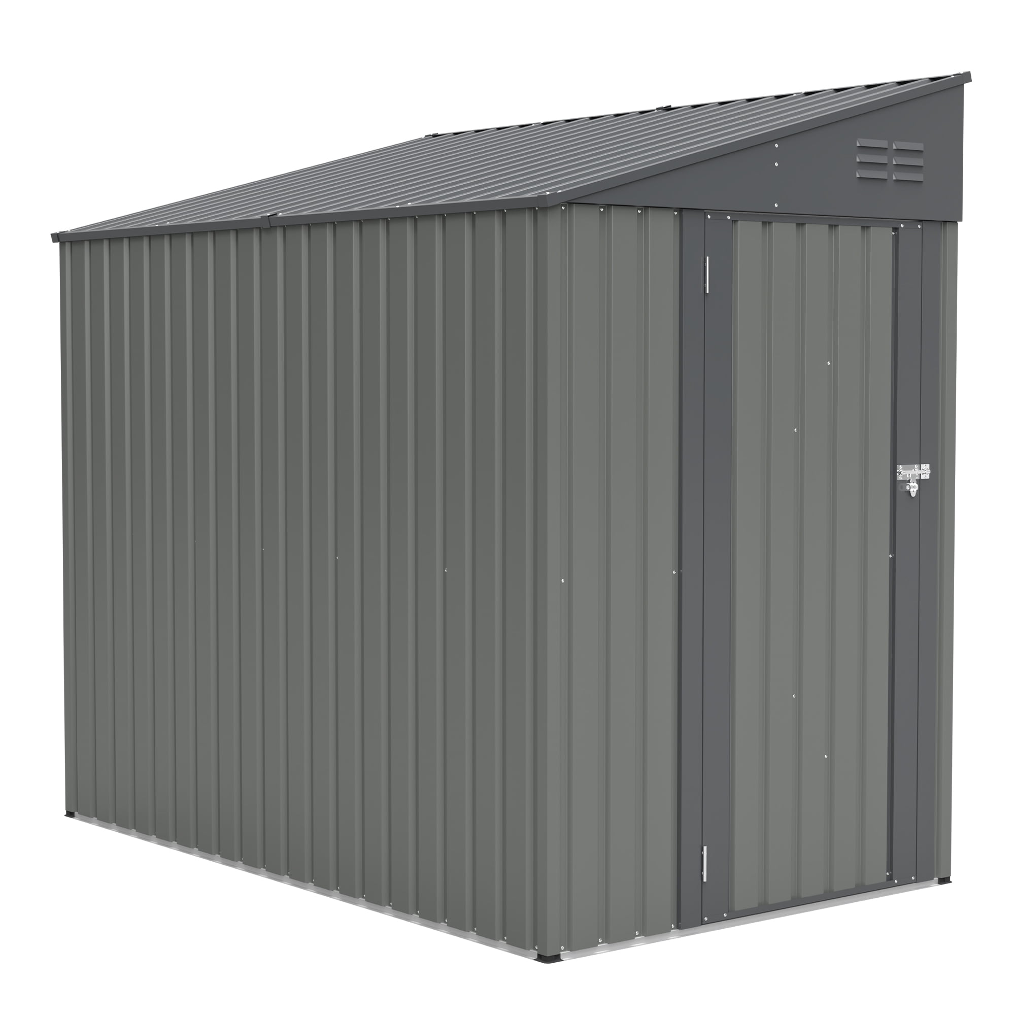 LiviNest 4x7 Foot Outdoor Storage Shed: Heavy-Duty Steel Garden Tool ...