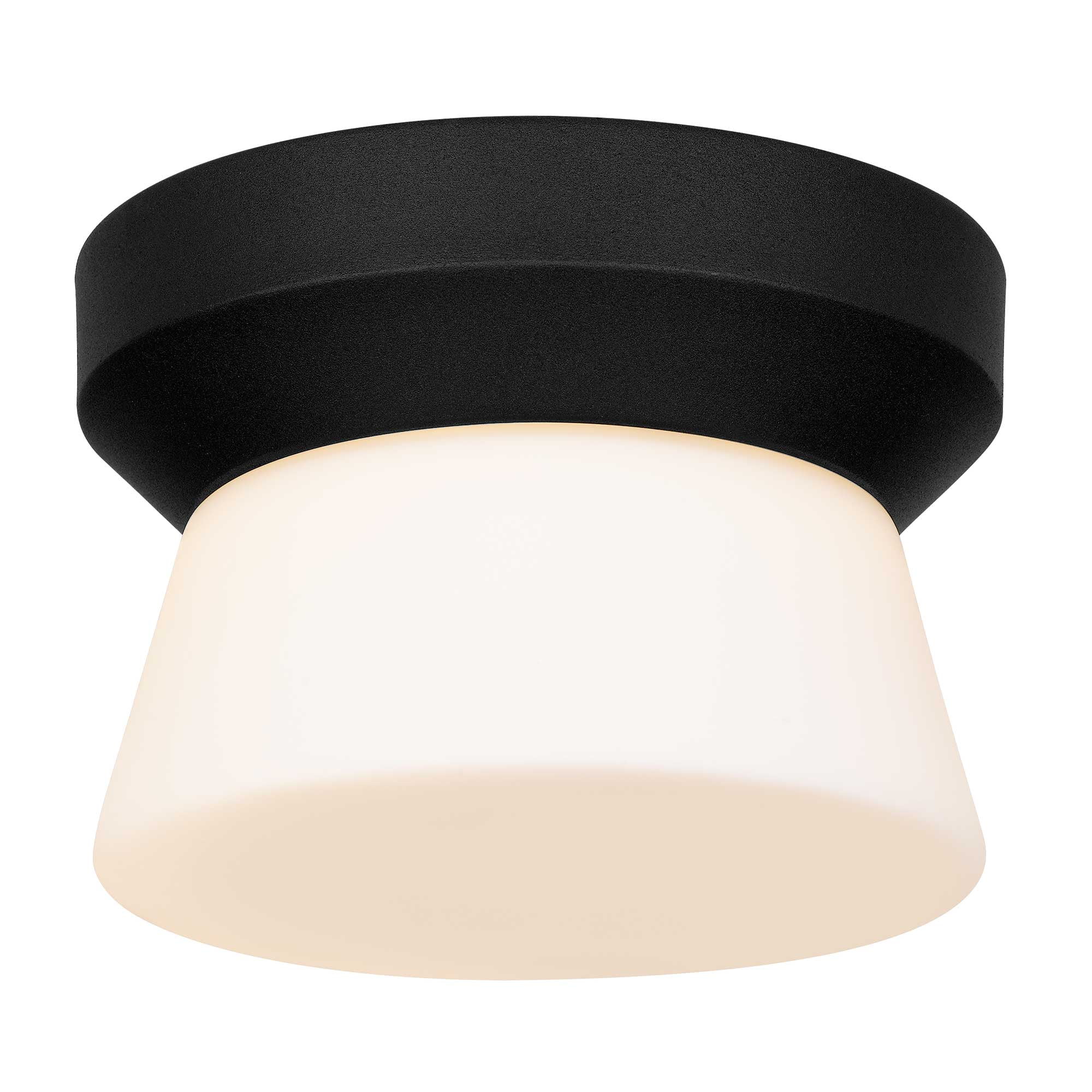 LiviNest 7 Inch LED Flush Mount Light: Modern Black & White Ceiling ...