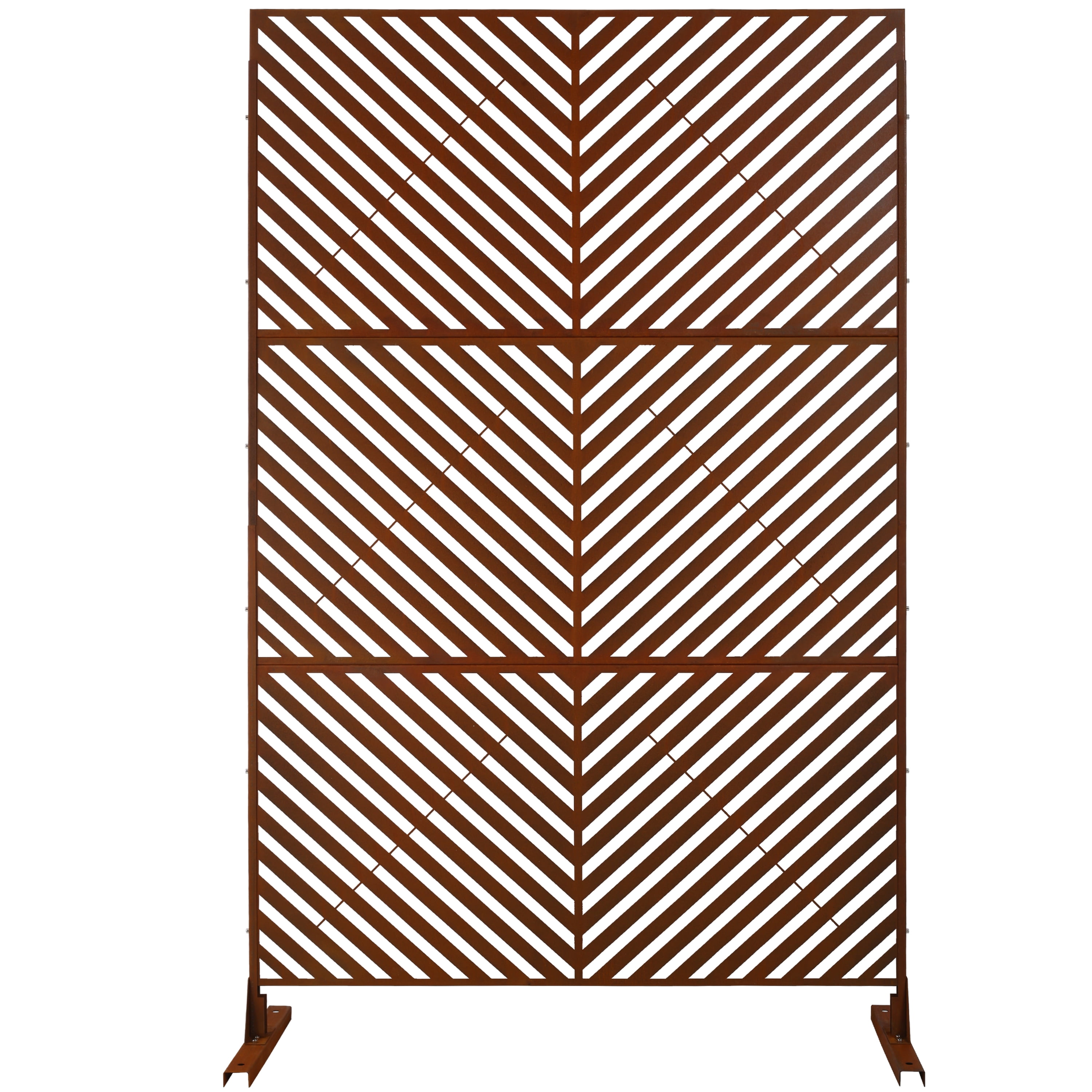 LiviNest 76" Metal Privacy Screen: Freestanding Decorative Room Divider ...
