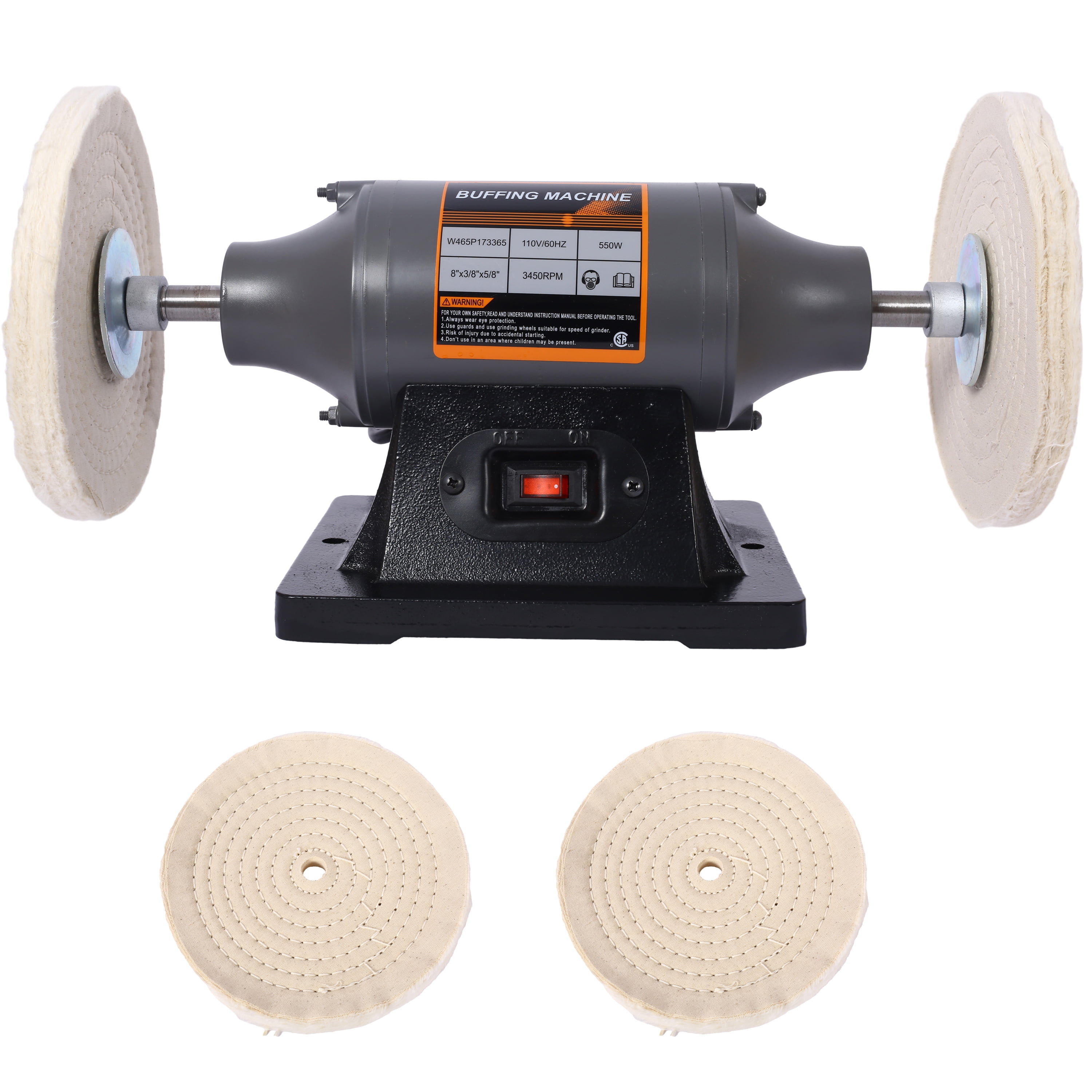 LiviNest 8-Inch Electric Polisher Bench Buffer Grinder: Heavy Duty Cast ...