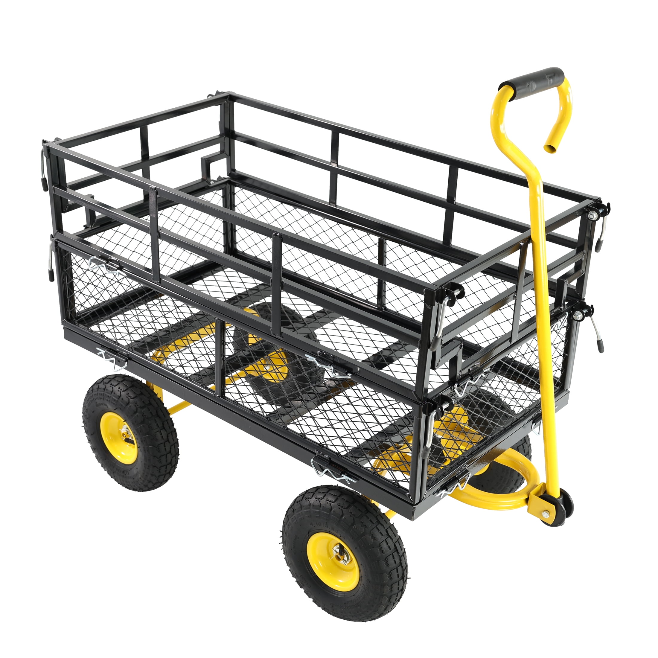 LiviNest Heavy Duty Garden Wagon Cart: 600 lbs Capacity All-Terrain ...