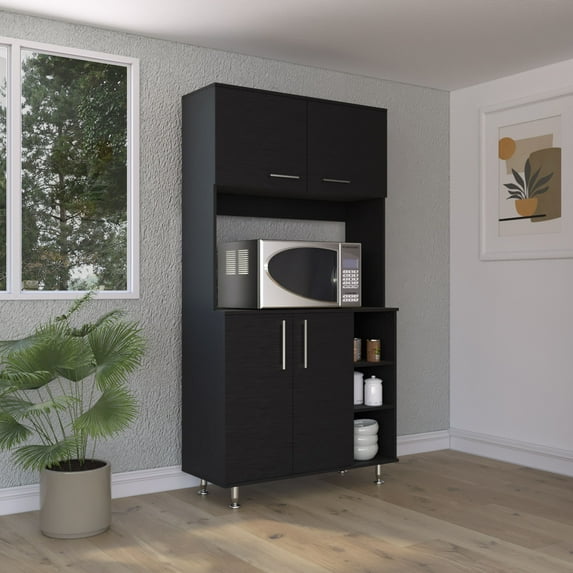 LiviNest Kitchen Storage Cabinet with Microwave Stand - Multi ...