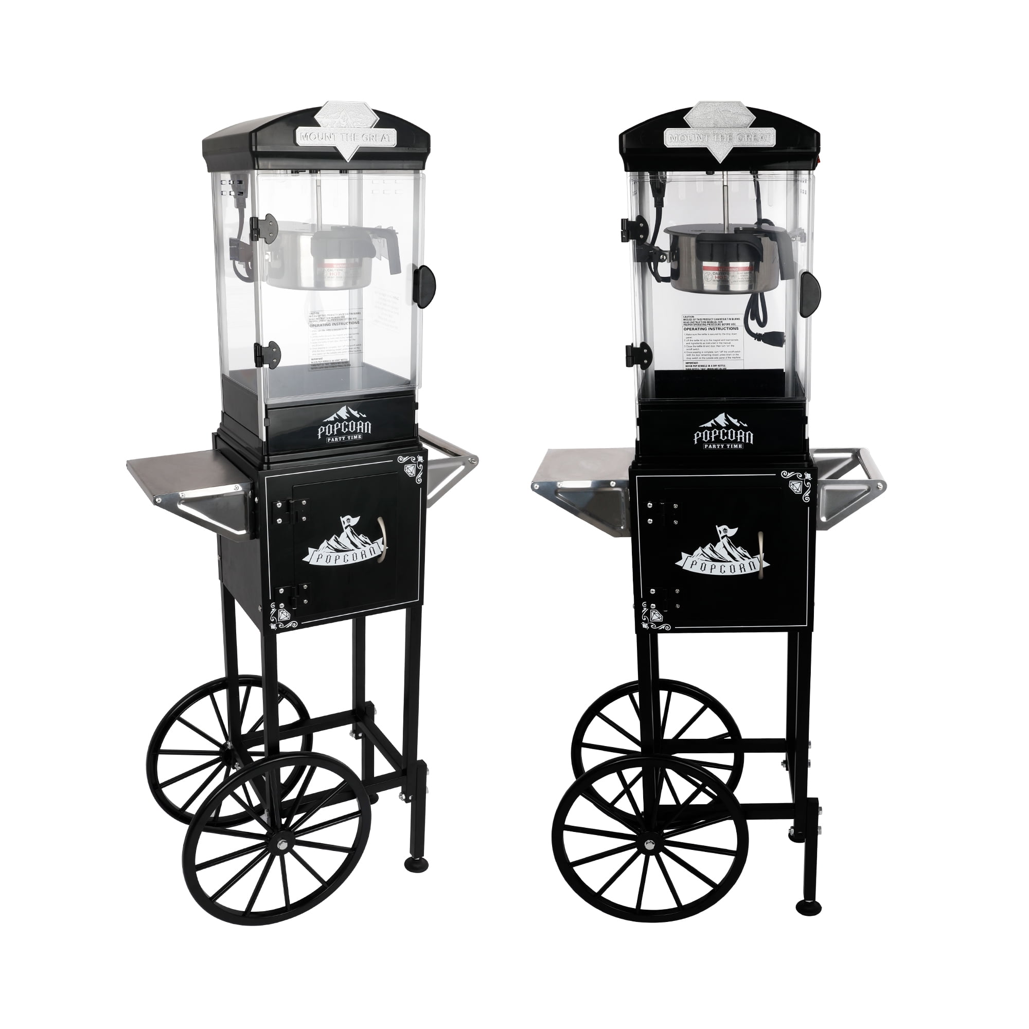 LiviNest Mobile Popcorn Cart Machine: 10 Oz Kettle Popcorn Maker - 8 ...