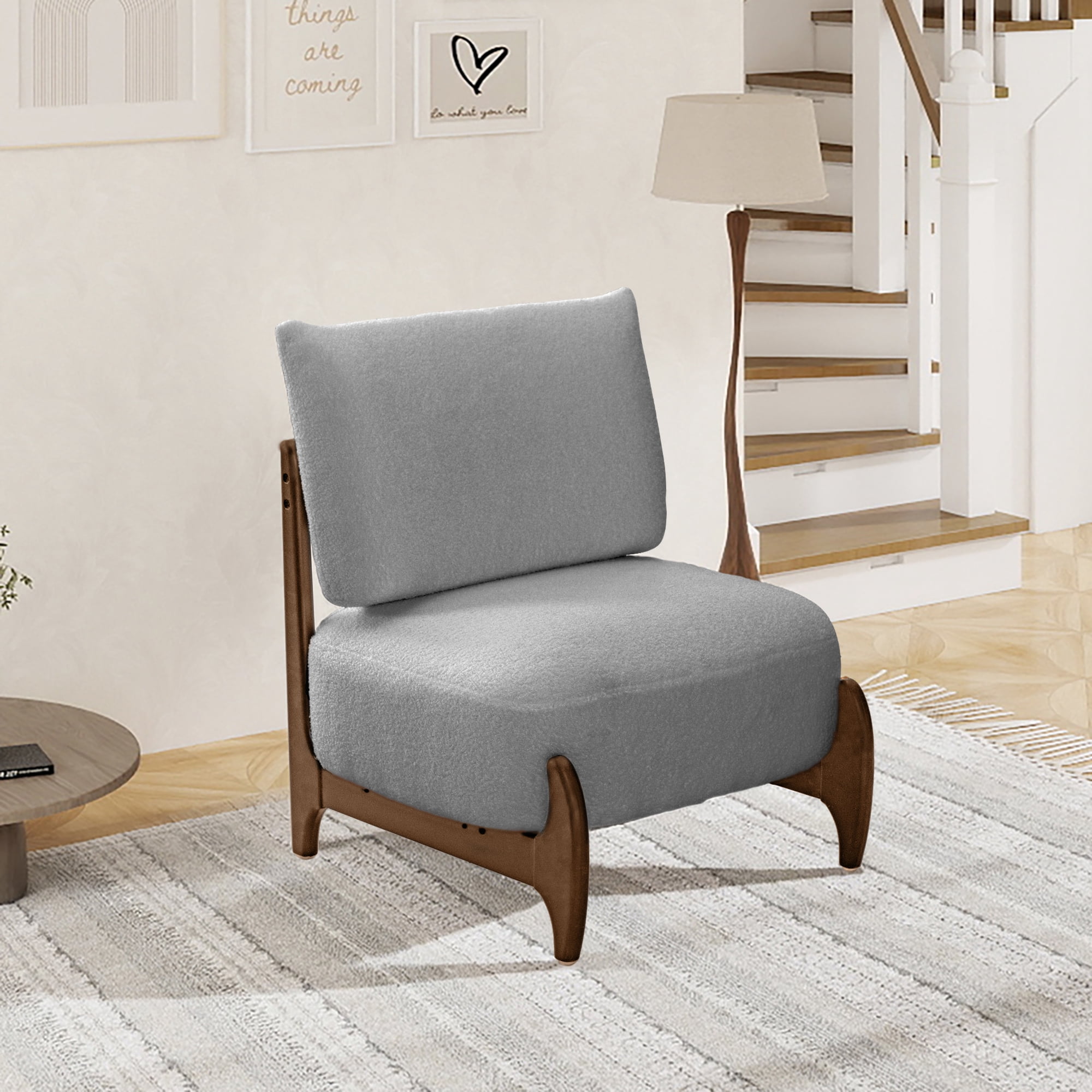 LiviNest Modern Accent Chair: Compact Upholstered Lounge Chair for ...