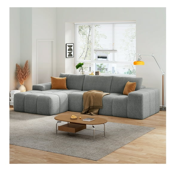 LiviNest No-Assembly Modular Sofa: 0-Minute Setup Deep Seat Sectional ...