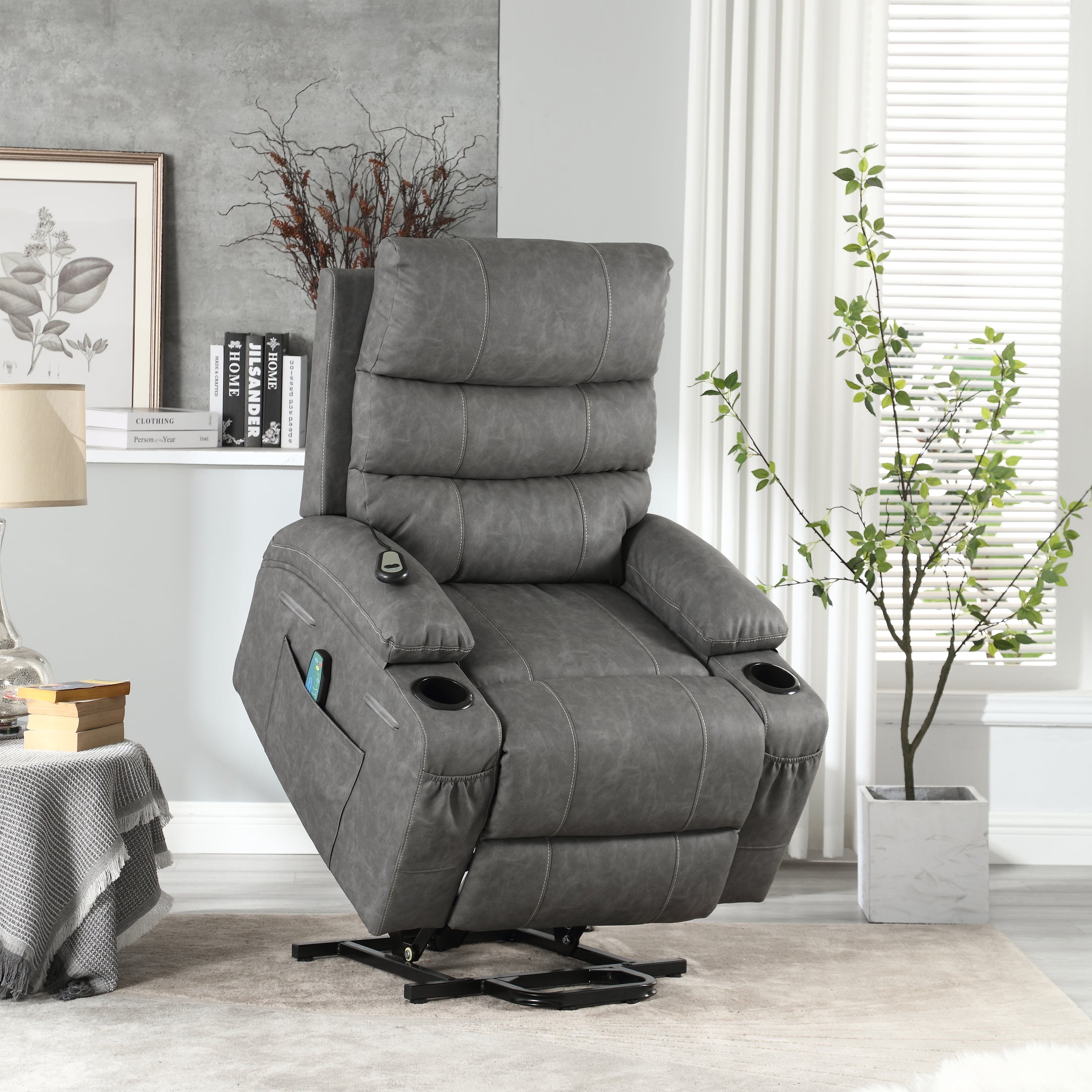 LiviNest Power Lift Recliner Chair: 21" Wide Seat with Massage & Heat ...