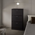 LiviNest Shoe Rack 3 Flip-Down Compartments Wenge, Slim Vertical Shoe ...