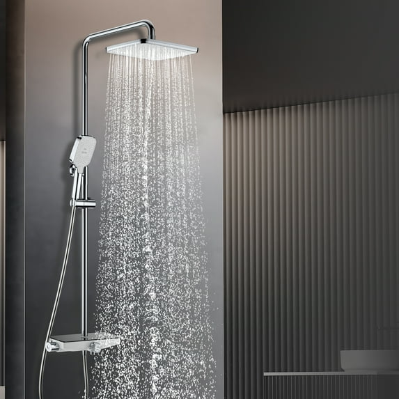 LiviNest Shower System with Rainfall Showerhead & Handheld Shower ...