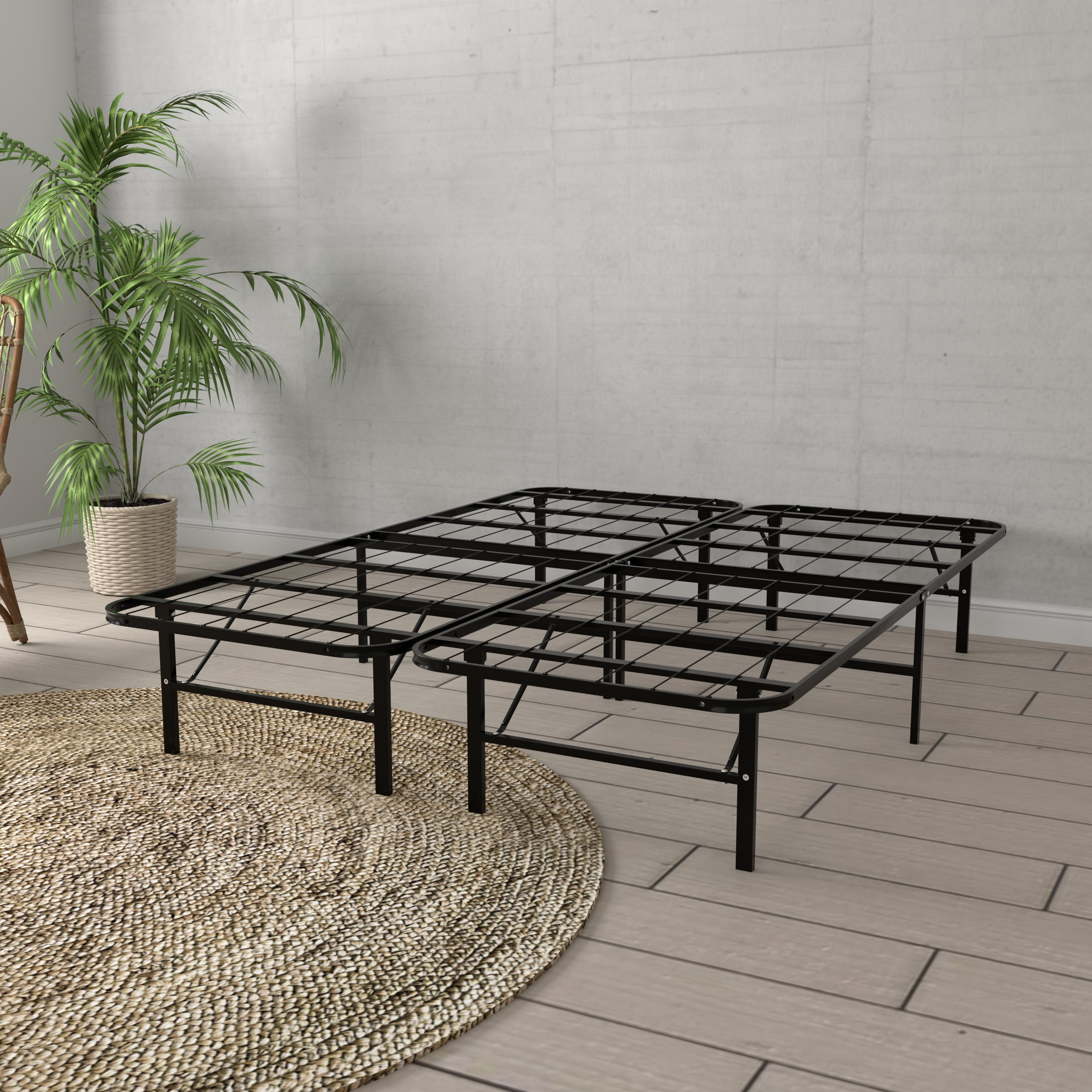 LiviNest Steel Platform Bed Frame: Heavy-Duty King Size Foundation with ...