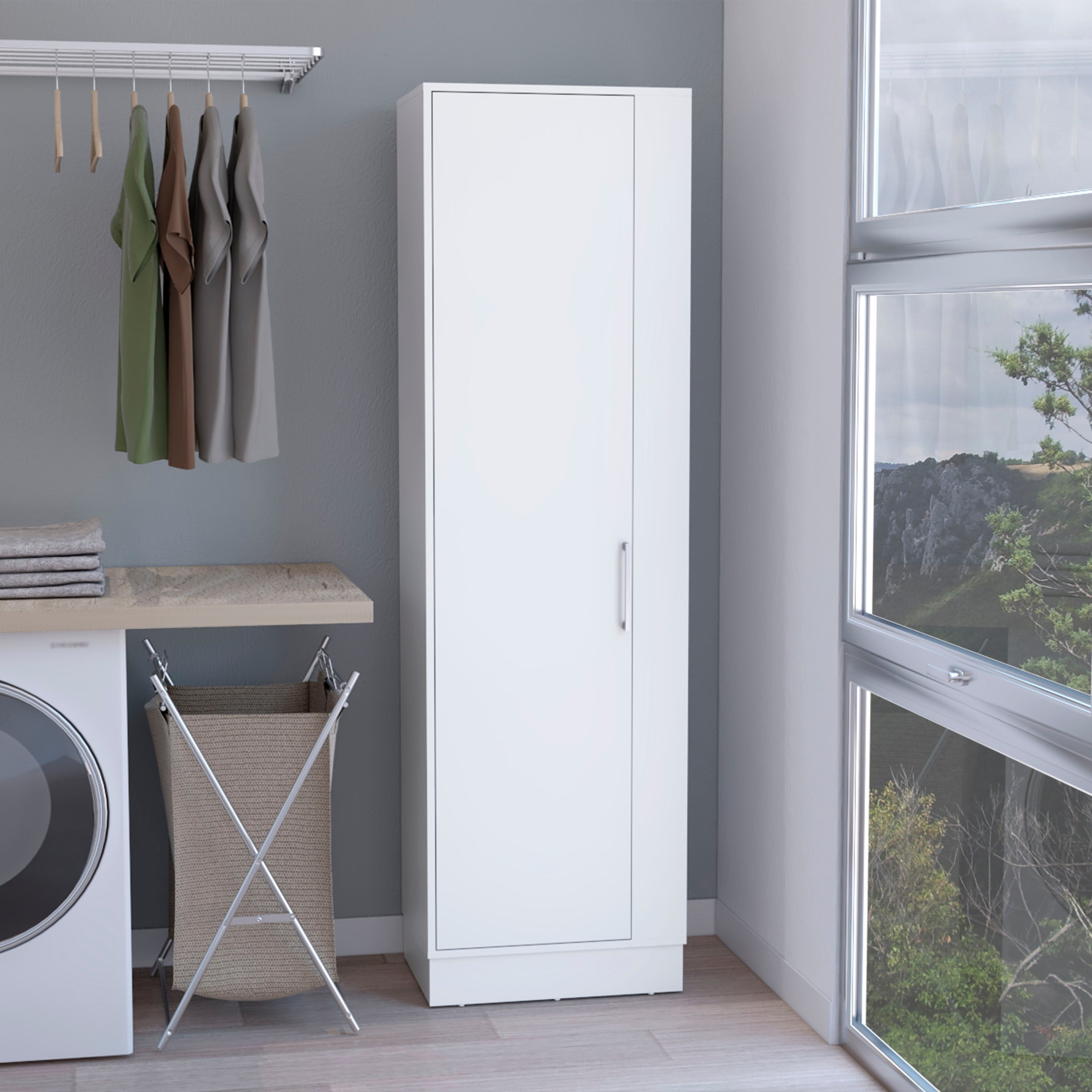 LiviNest Storage Cabinet 72 Inch Height: Six Internal Shelves & Three ...
