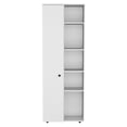 LiviNest Tall Narrow White Kitchen Pantry with Adjustable Shelves, 70 ...
